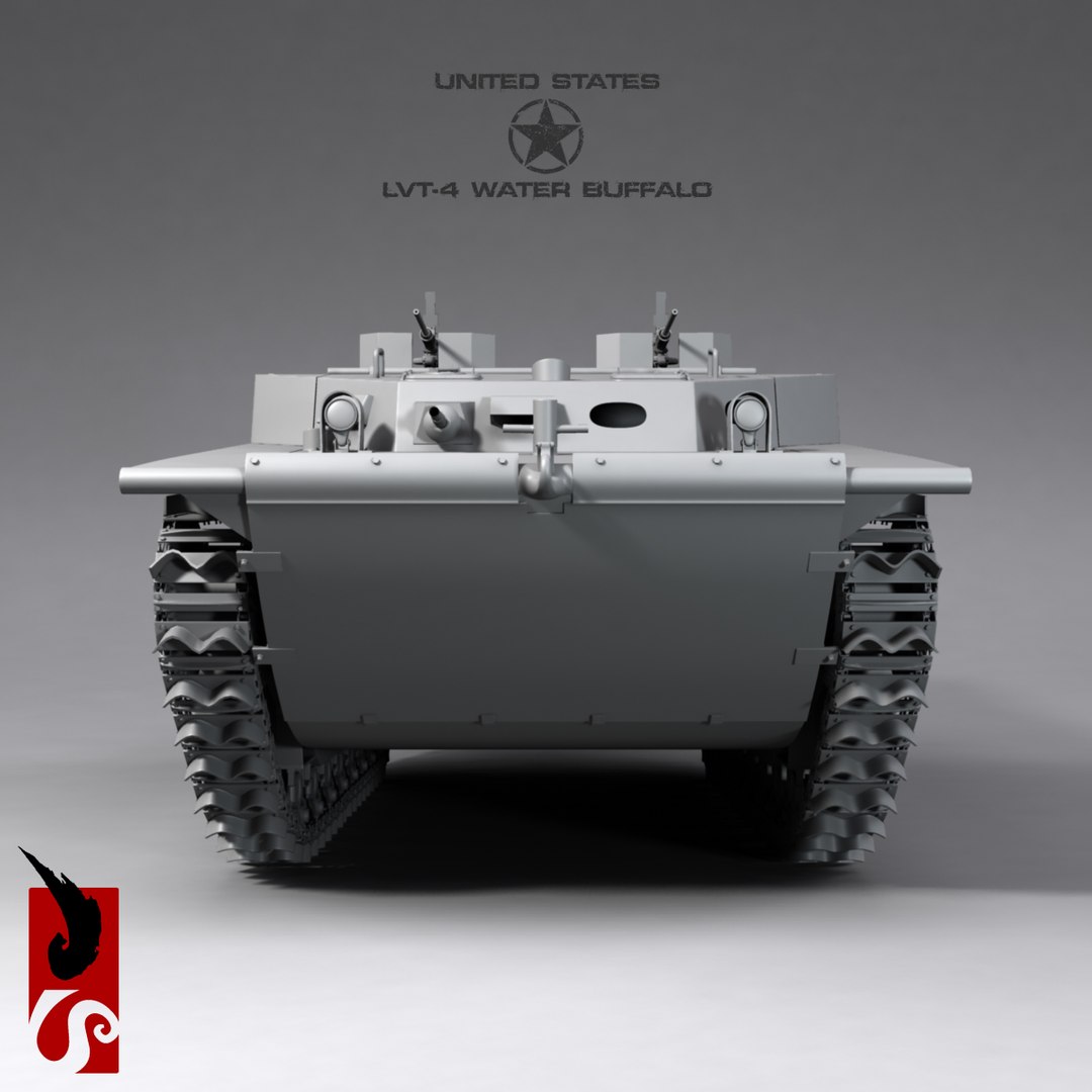 united states wwii lvt-4 3d obj