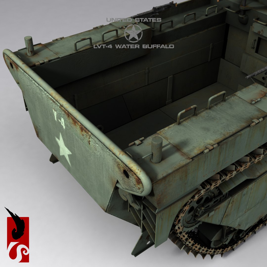 united states wwii lvt-4 3d obj
