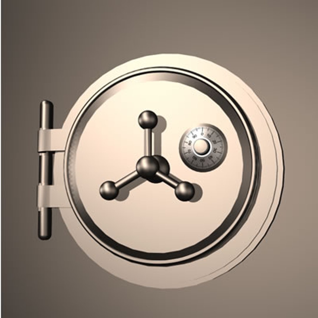 bank vault combination lock 3d model
