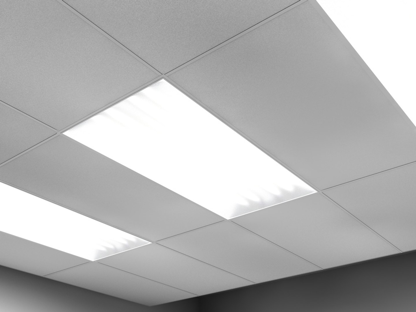 2 Fluorescent Light Troughs 3d 3ds