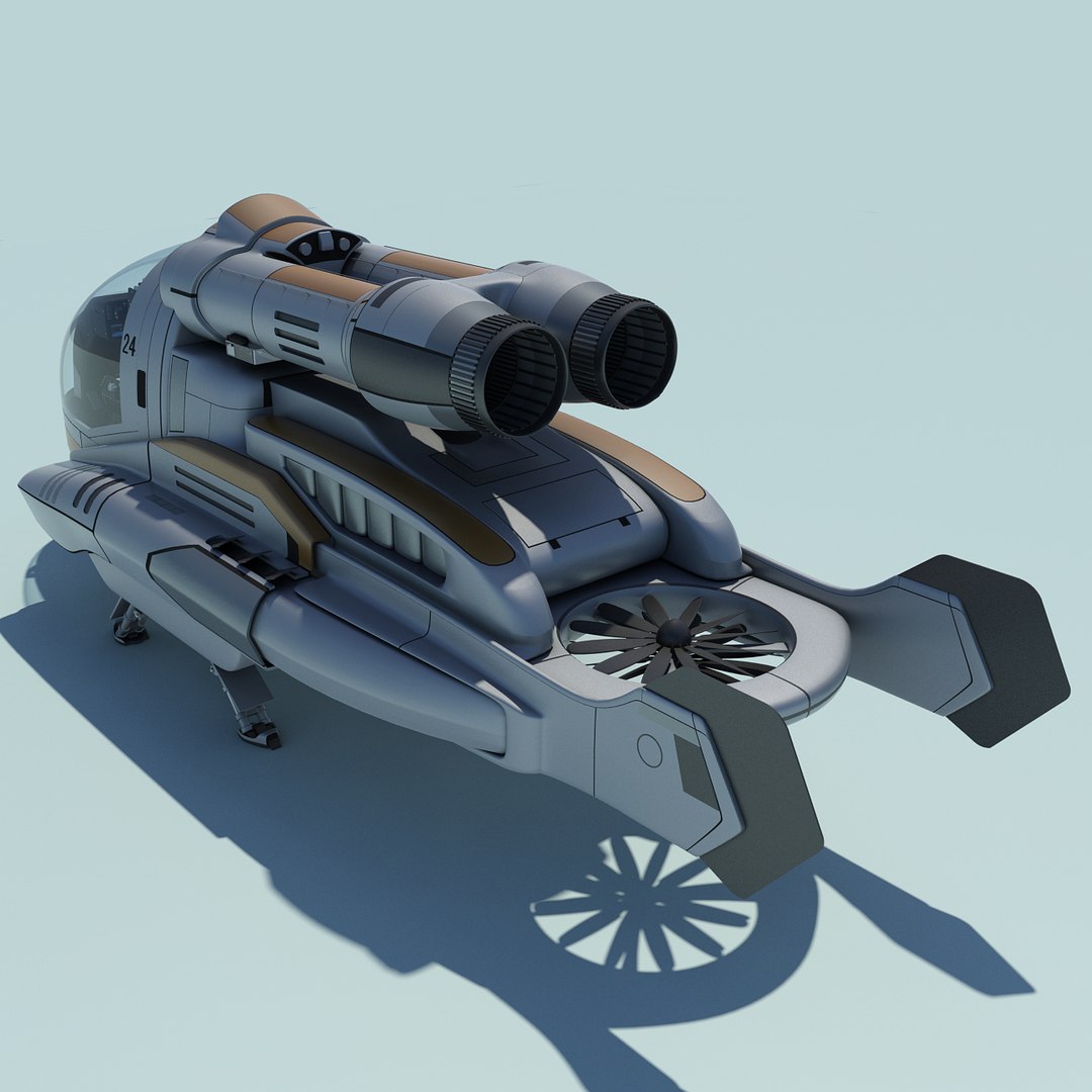3d flying vehicle concept model