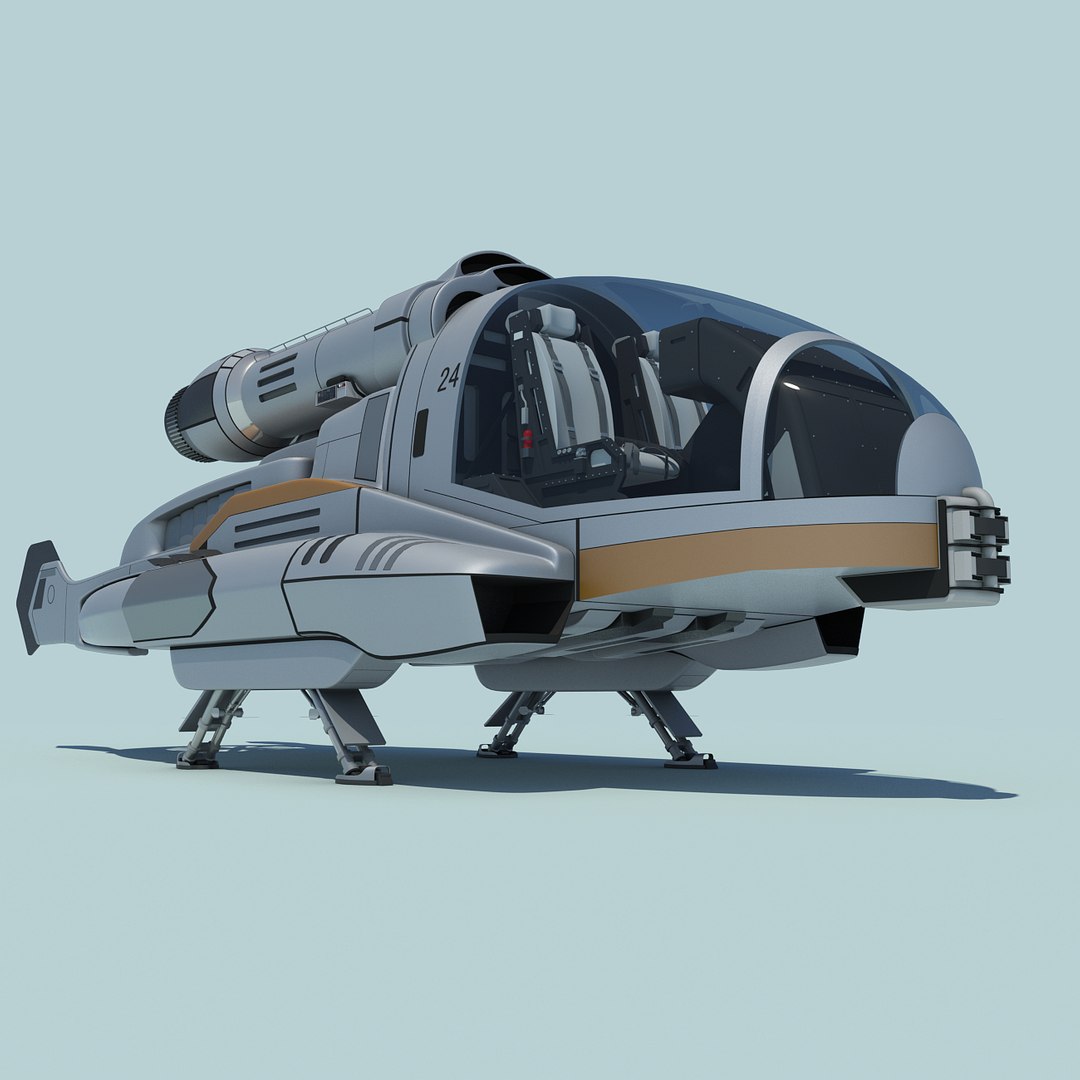 3d flying vehicle concept model