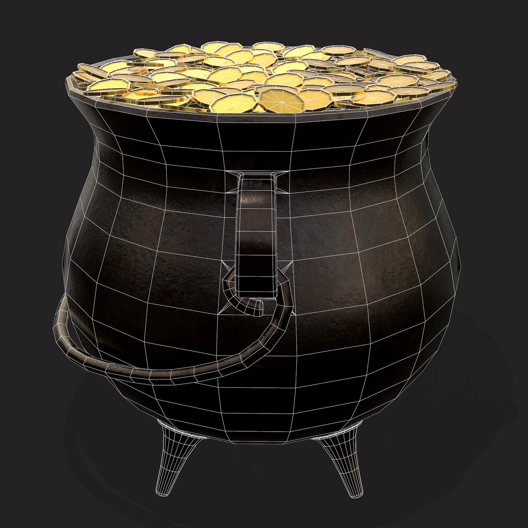 3D Pot Of Gold - TurboSquid 1872708
