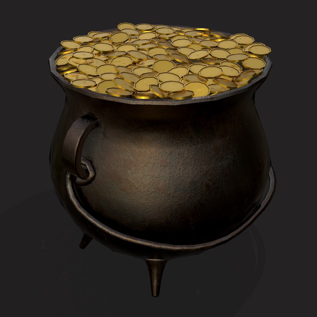 3D Pot Of Gold - TurboSquid 1872708