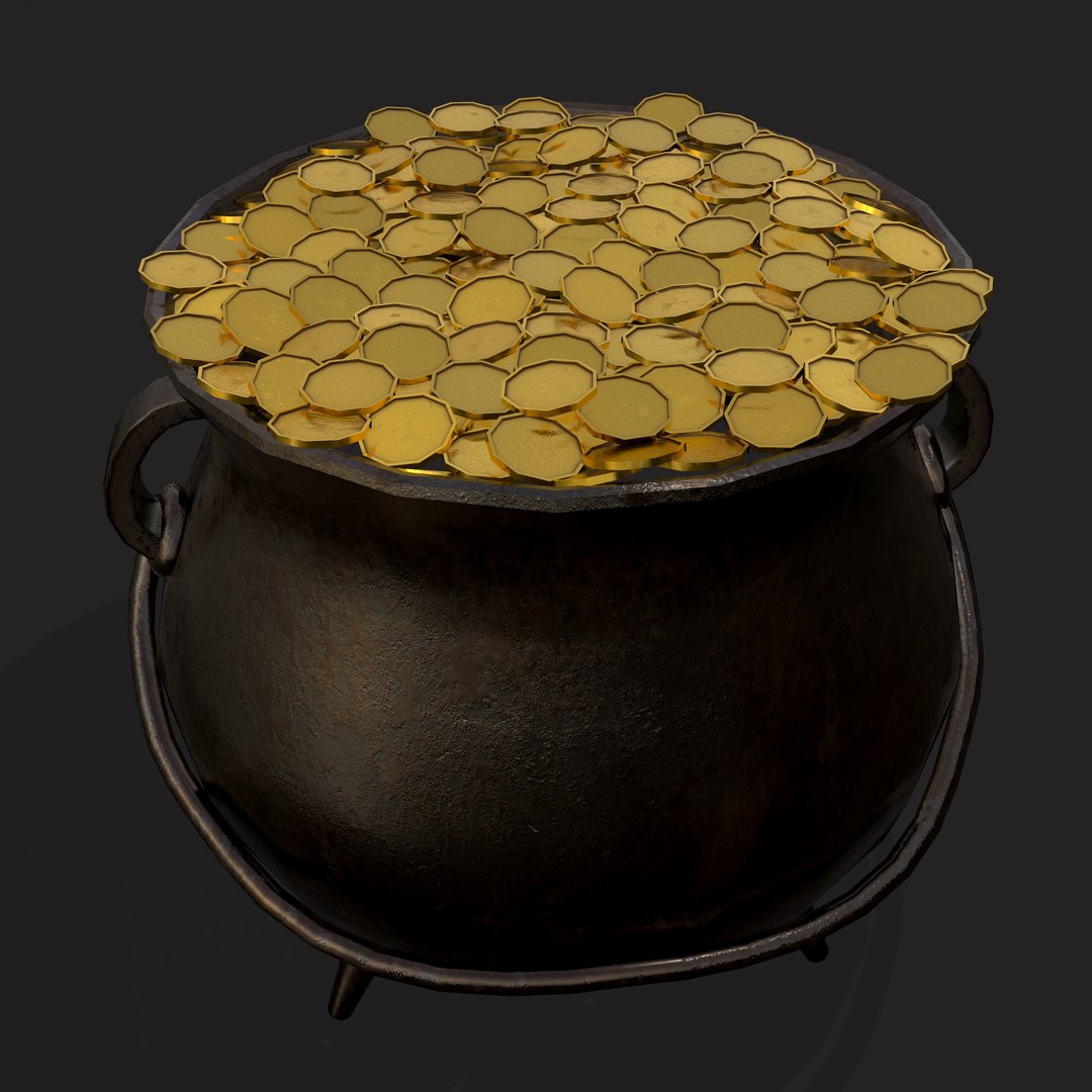 3D Pot Of Gold - TurboSquid 1872708