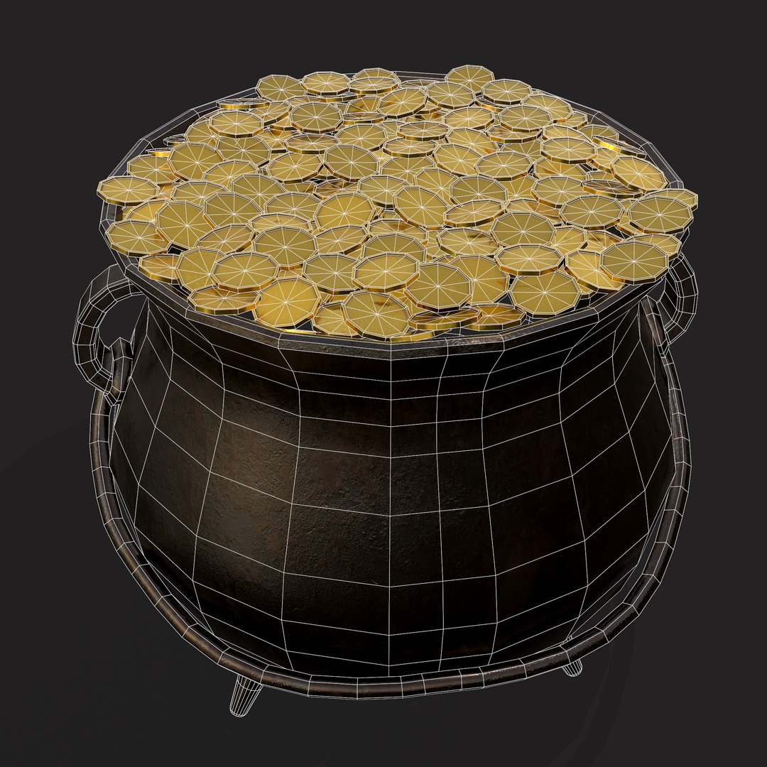 3D Pot Of Gold - TurboSquid 1872708