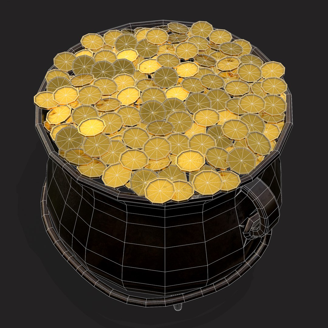 3D Pot Of Gold - TurboSquid 1872708