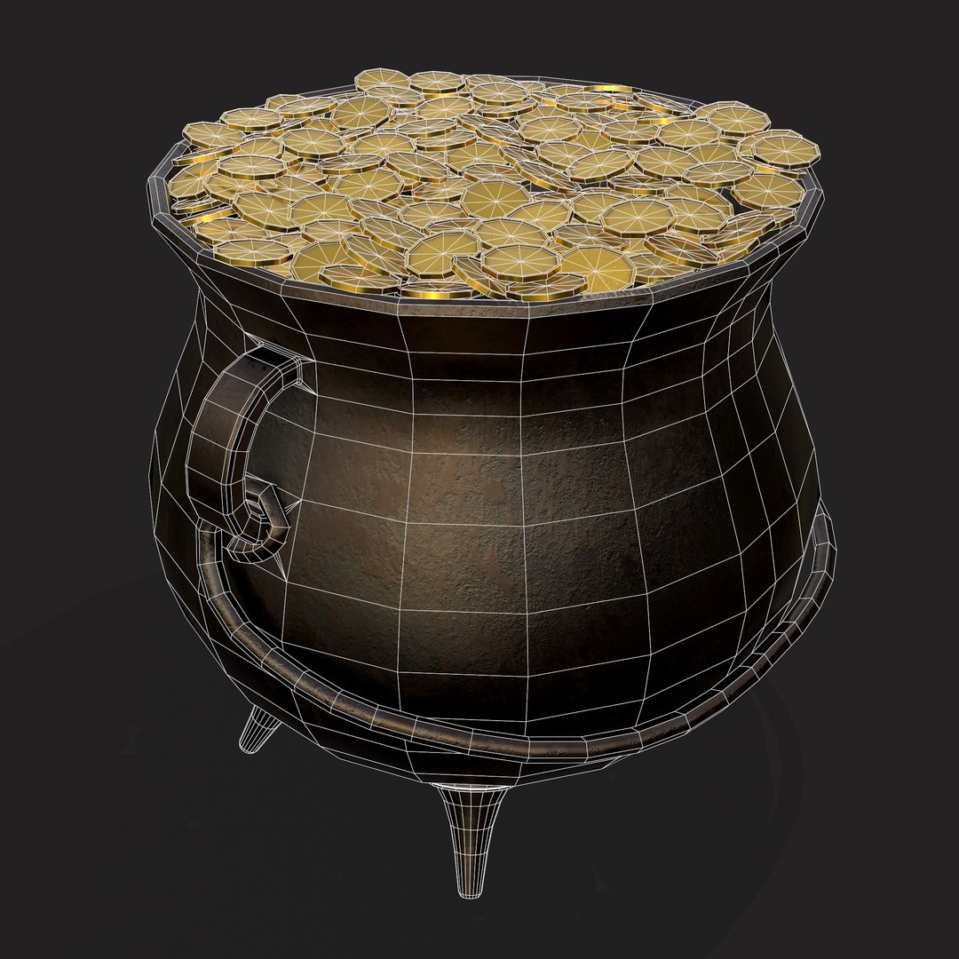 3D Pot Of Gold - TurboSquid 1872708
