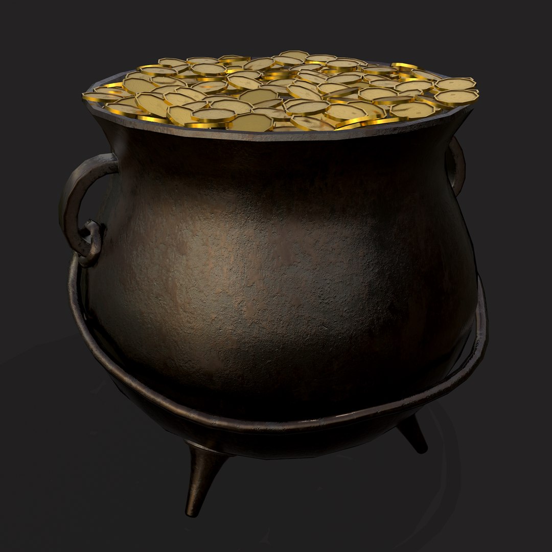 3D Pot Of Gold - TurboSquid 1872708