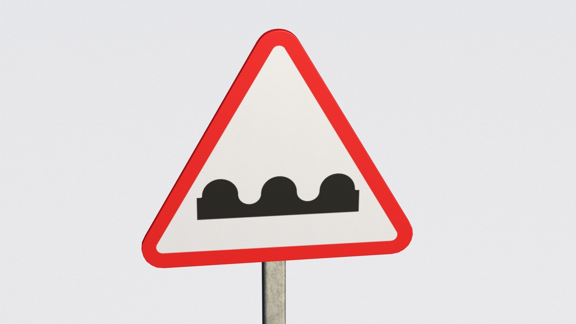 Jagged Track Ahead Road Sign 3D Model - TurboSquid 2106047