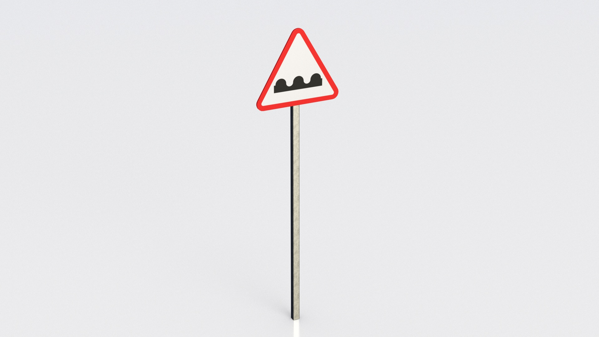 Jagged Track Ahead Road Sign 3D Model - TurboSquid 2106047