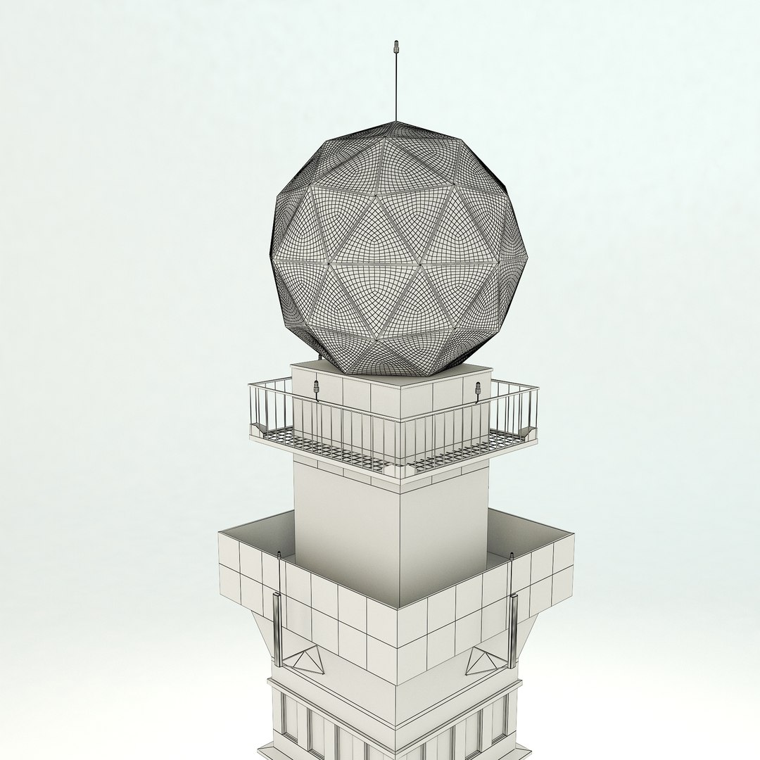 3D Weather Radar Tower - TurboSquid 1654999