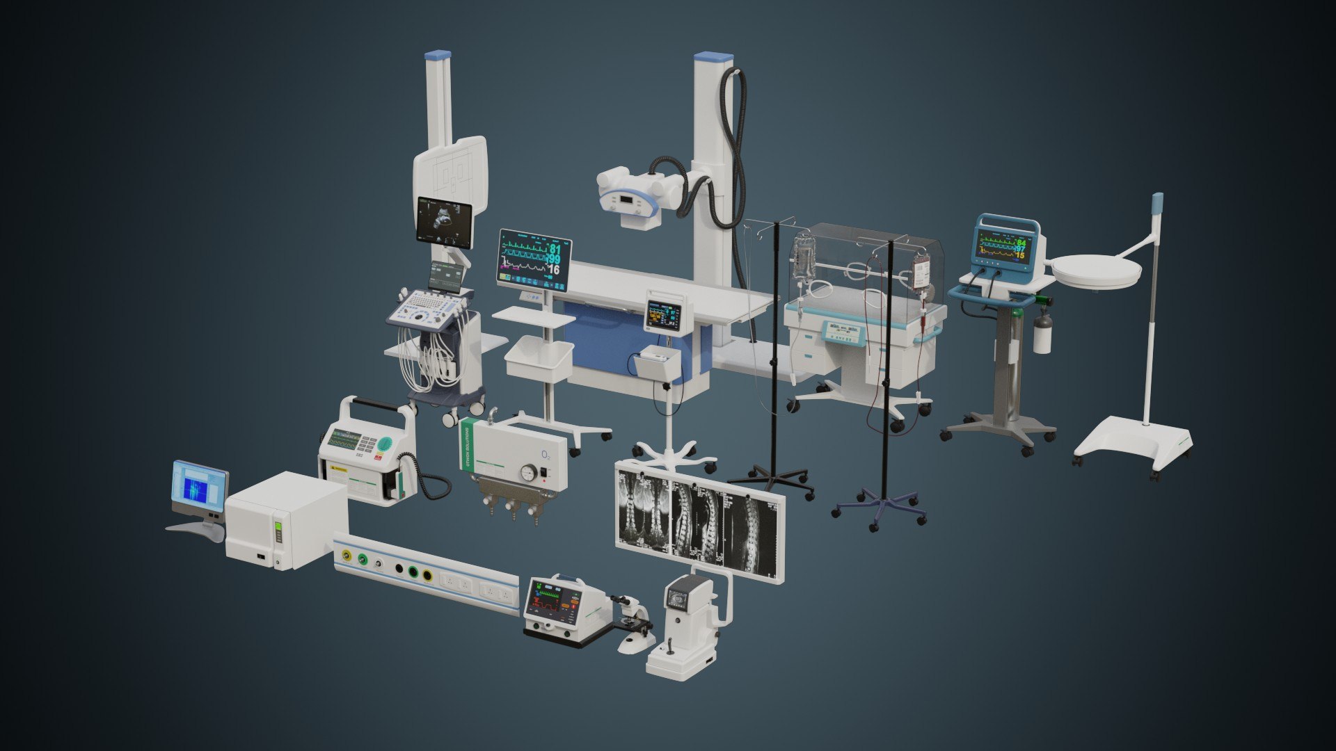 3D Hospital Props Collection 1A model - TurboSquid 2056543