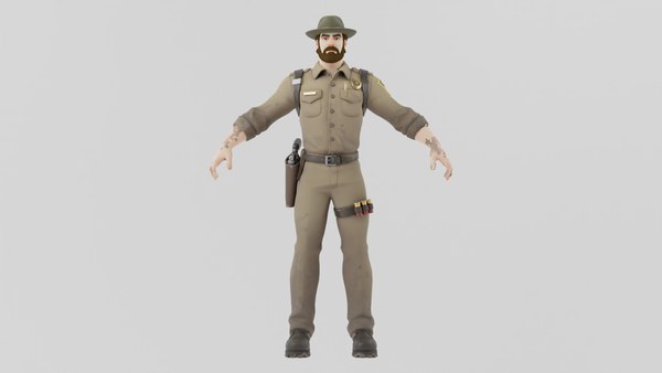 Jim Hopper Lowpoly Rigged 3D model - TurboSquid 2034347