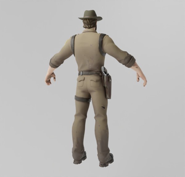 Jim Hopper Lowpoly Rigged 3D model - TurboSquid 2034347