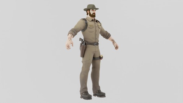 Jim Hopper Lowpoly Rigged 3D model - TurboSquid 2034347