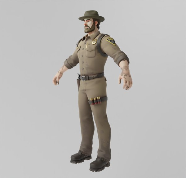 Jim Hopper Lowpoly Rigged 3D model - TurboSquid 2034347