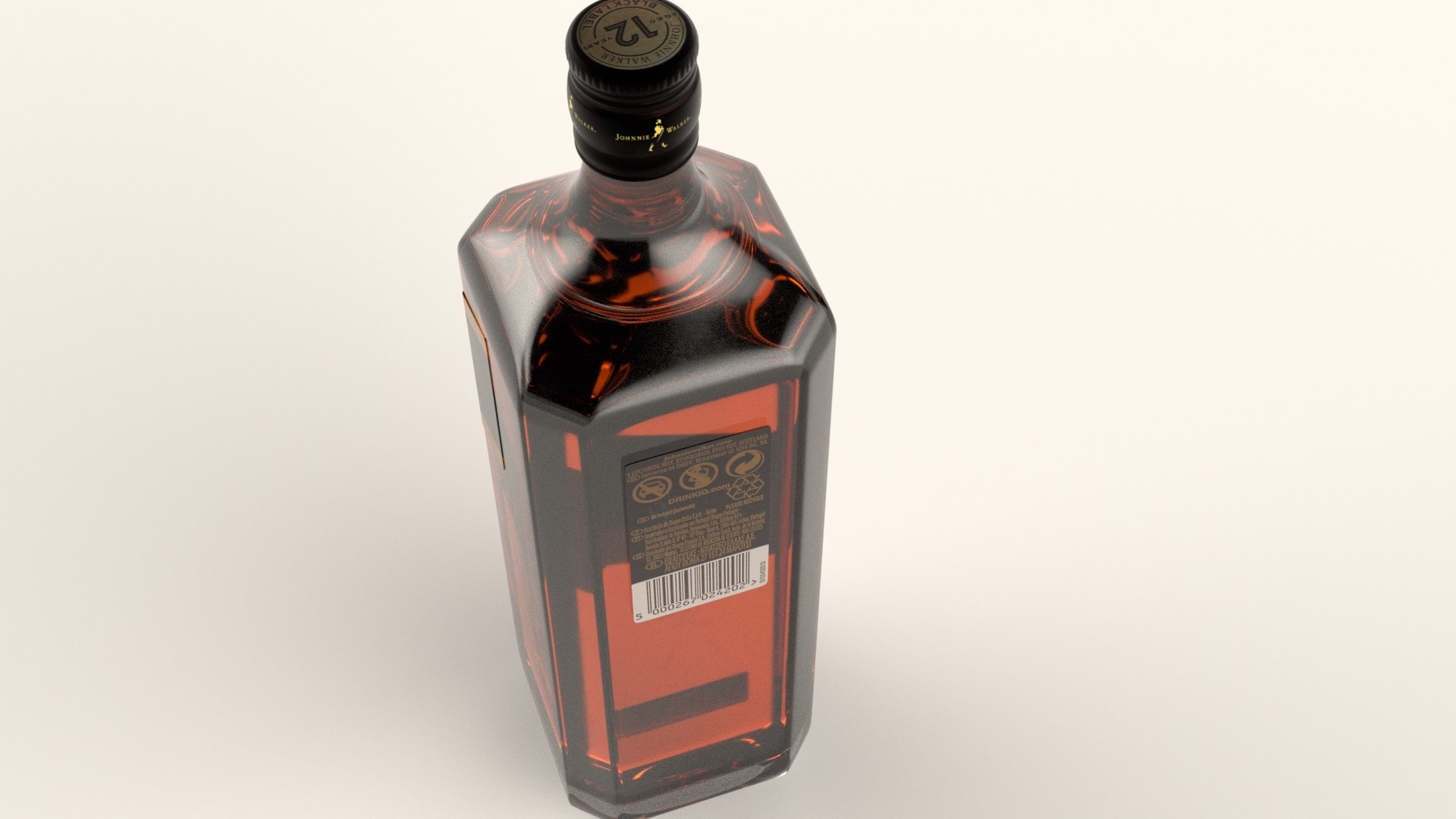 Johnnie Walker Whisky Alcohol Bottle 3D - TurboSquid 2411409