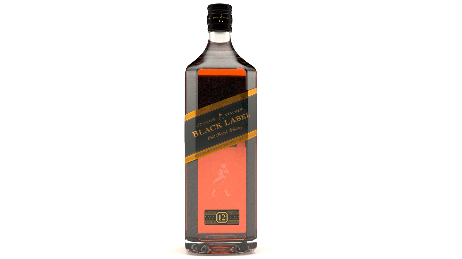 Johnnie Walker Whisky Alcohol Bottle 3D - TurboSquid 2411409