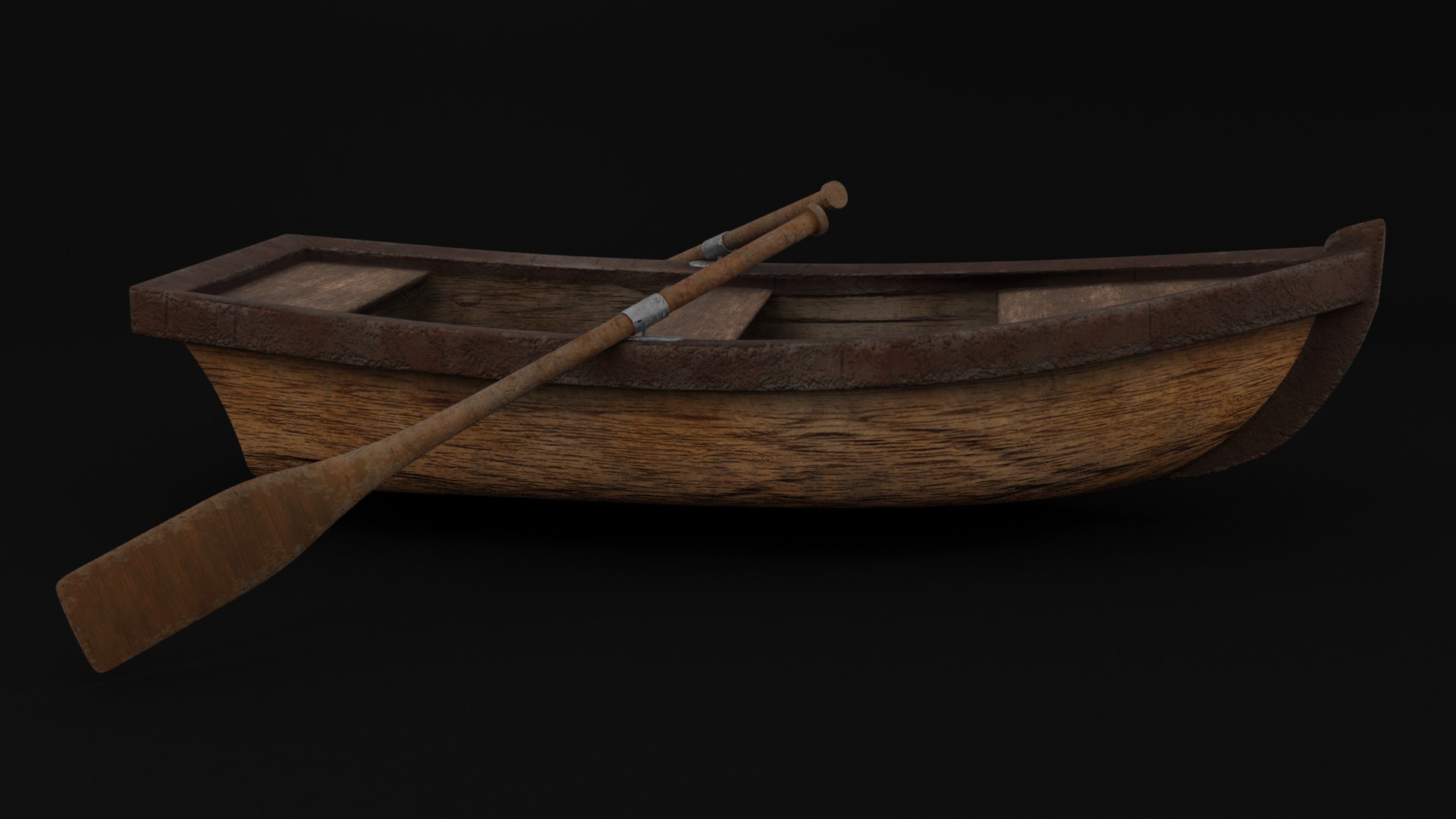 3D ROWING BOAT 3D MODEL LOW POLY PBR - TurboSquid 2176369