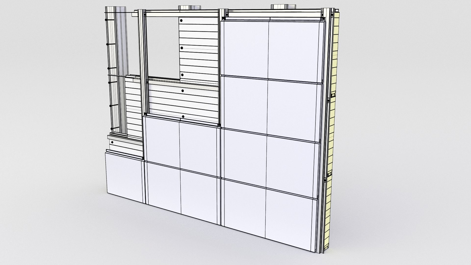 Facade Wall Panels 3D Model - TurboSquid 1529133