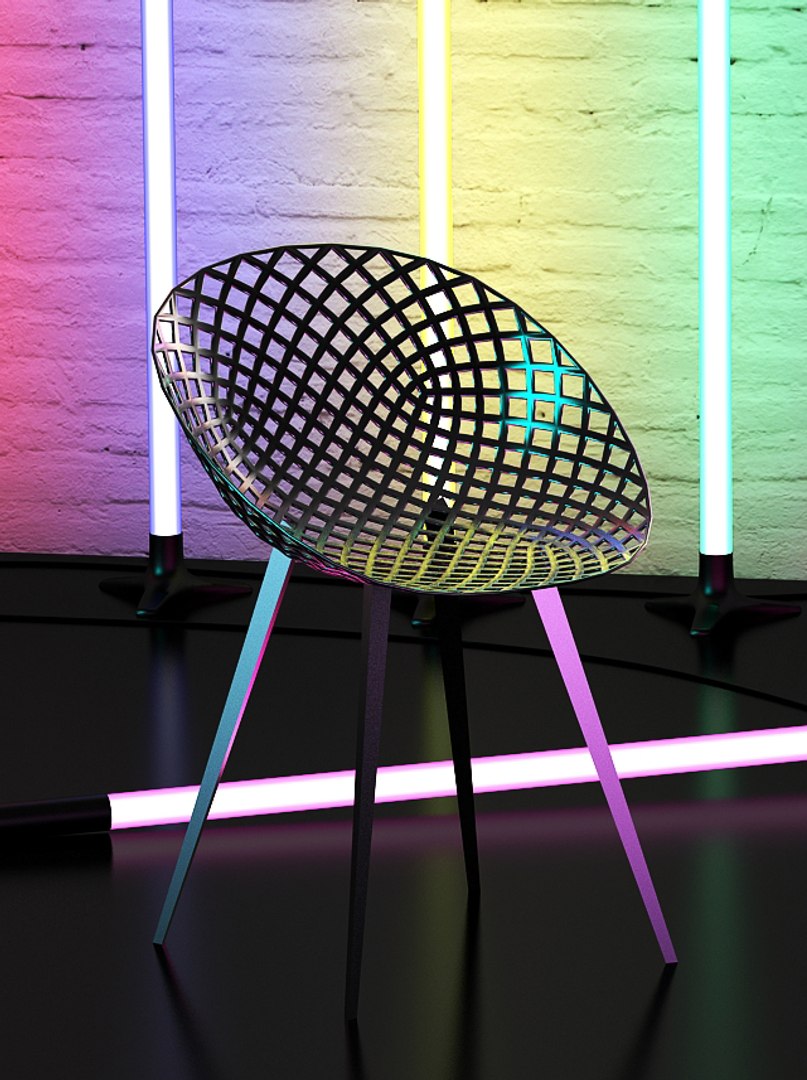 3D Metal Chair Model - TurboSquid 1253758