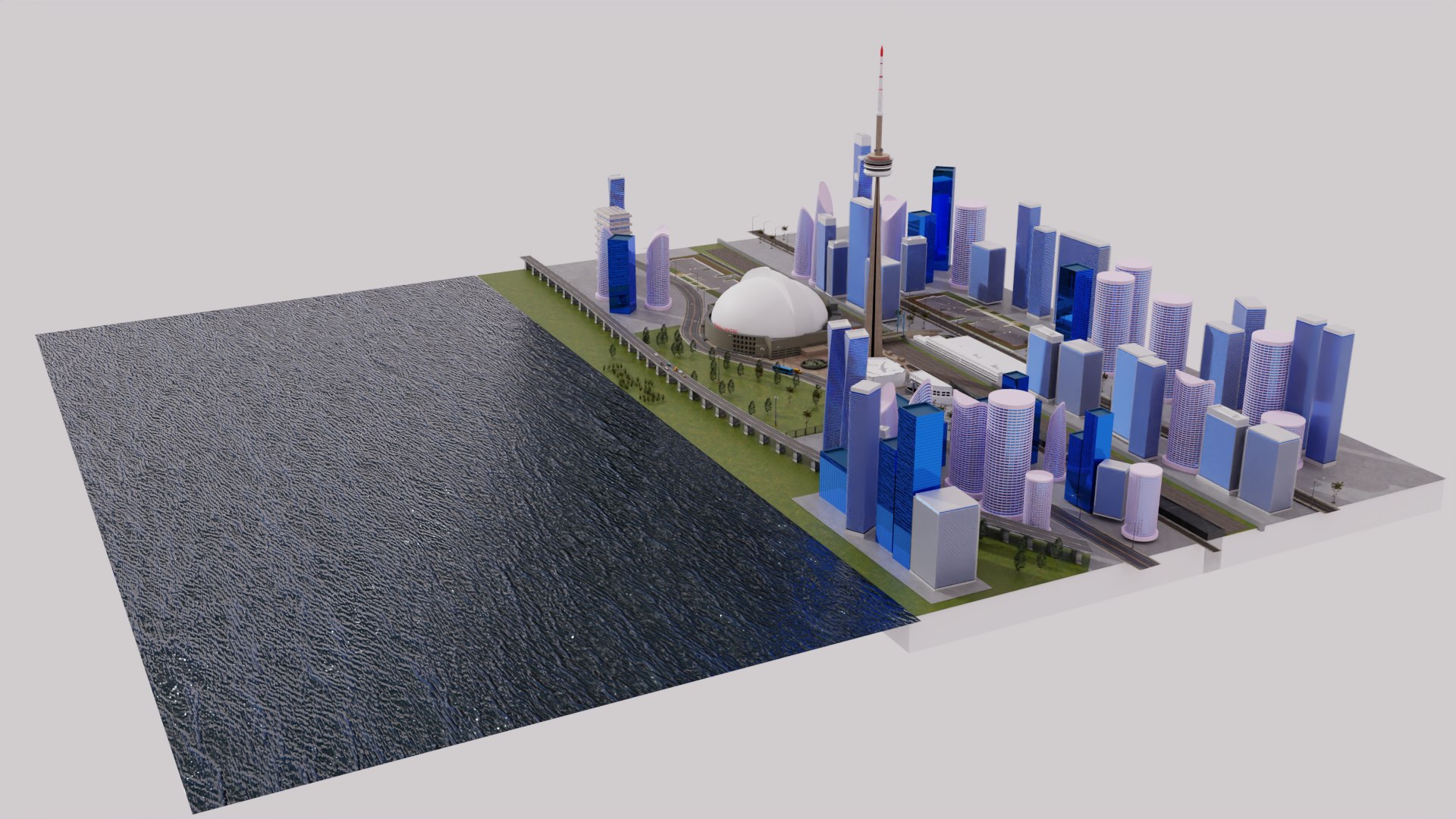 3D CN Tower Toronto City Canada 3D Model - TurboSquid 2037224