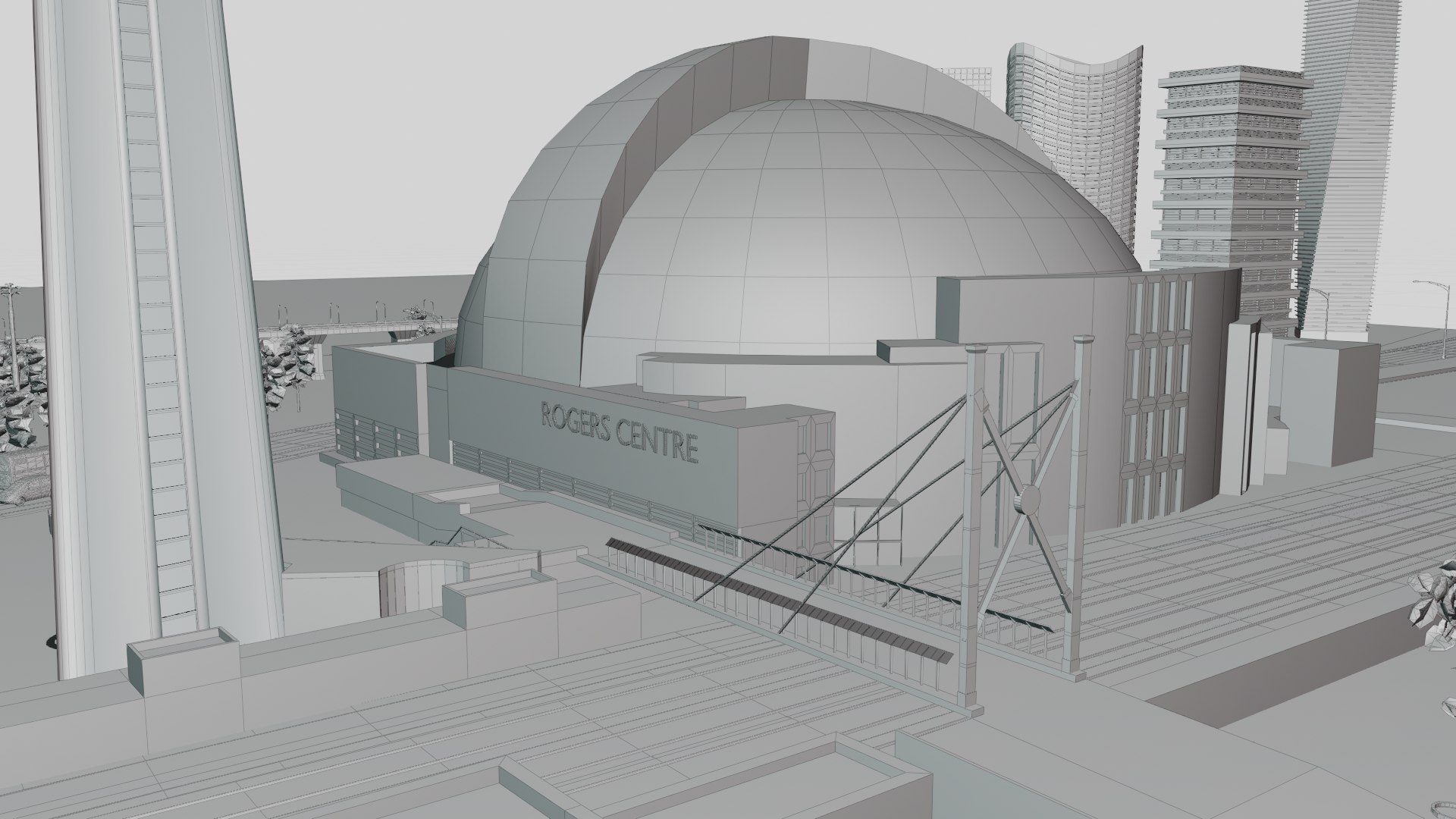 3D CN Tower Toronto City Canada 3D Model - TurboSquid 2037224