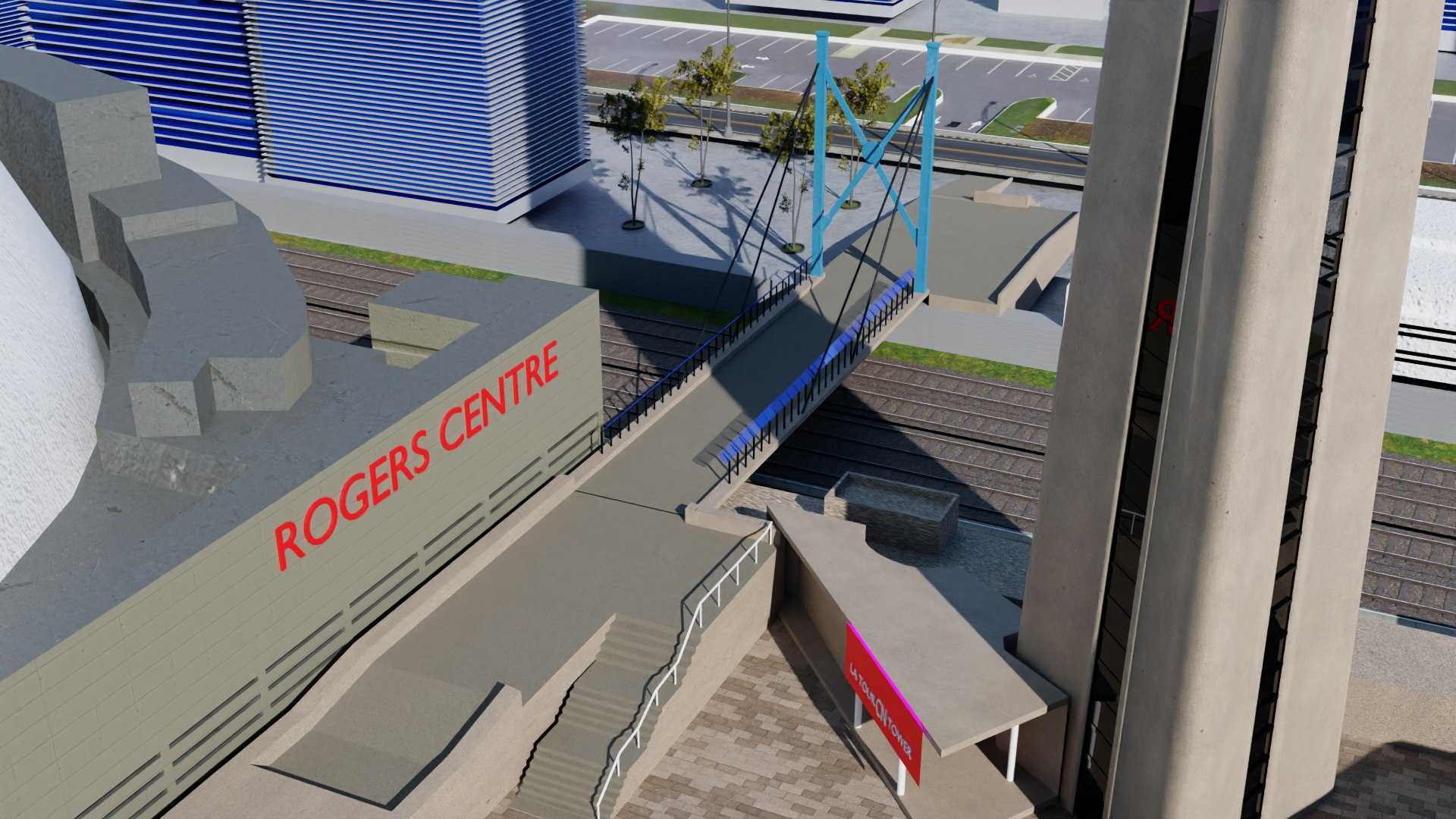 3D CN Tower Toronto City Canada 3D Model - TurboSquid 2037224