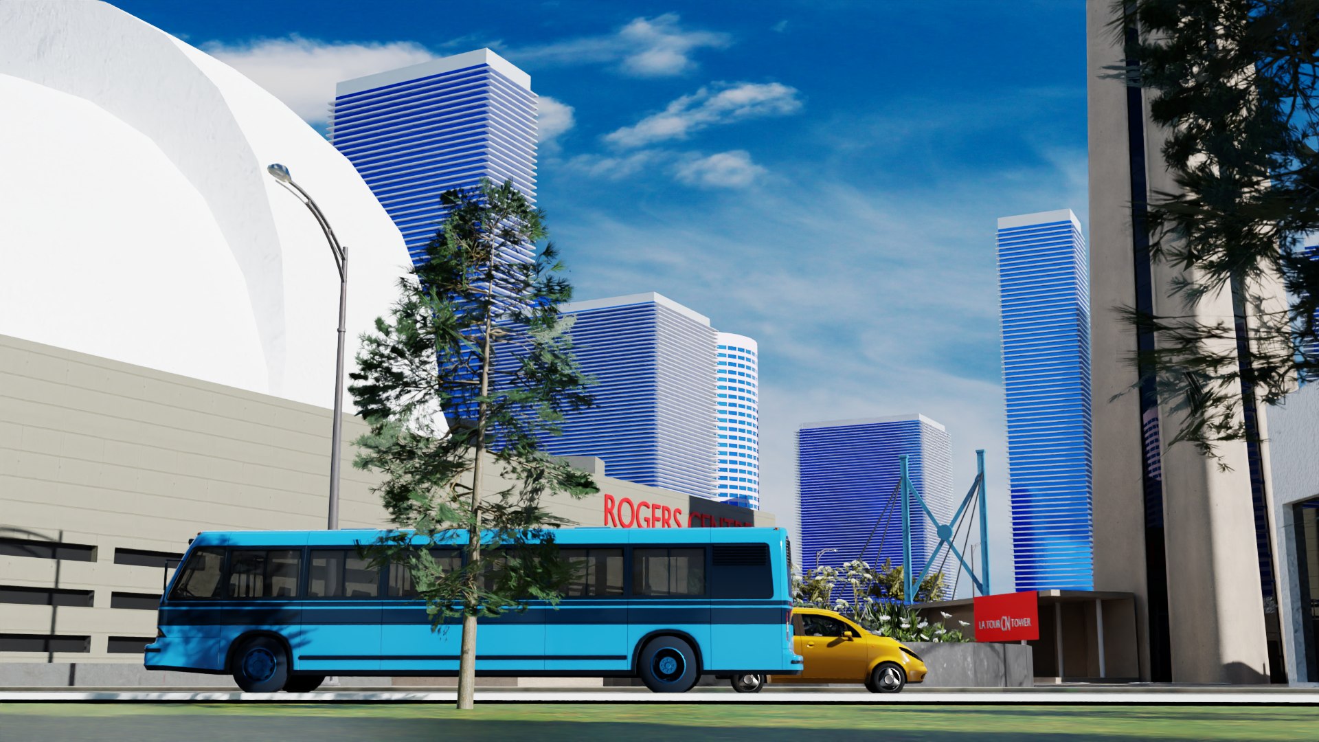 3D CN Tower Toronto City Canada 3D Model - TurboSquid 2037224