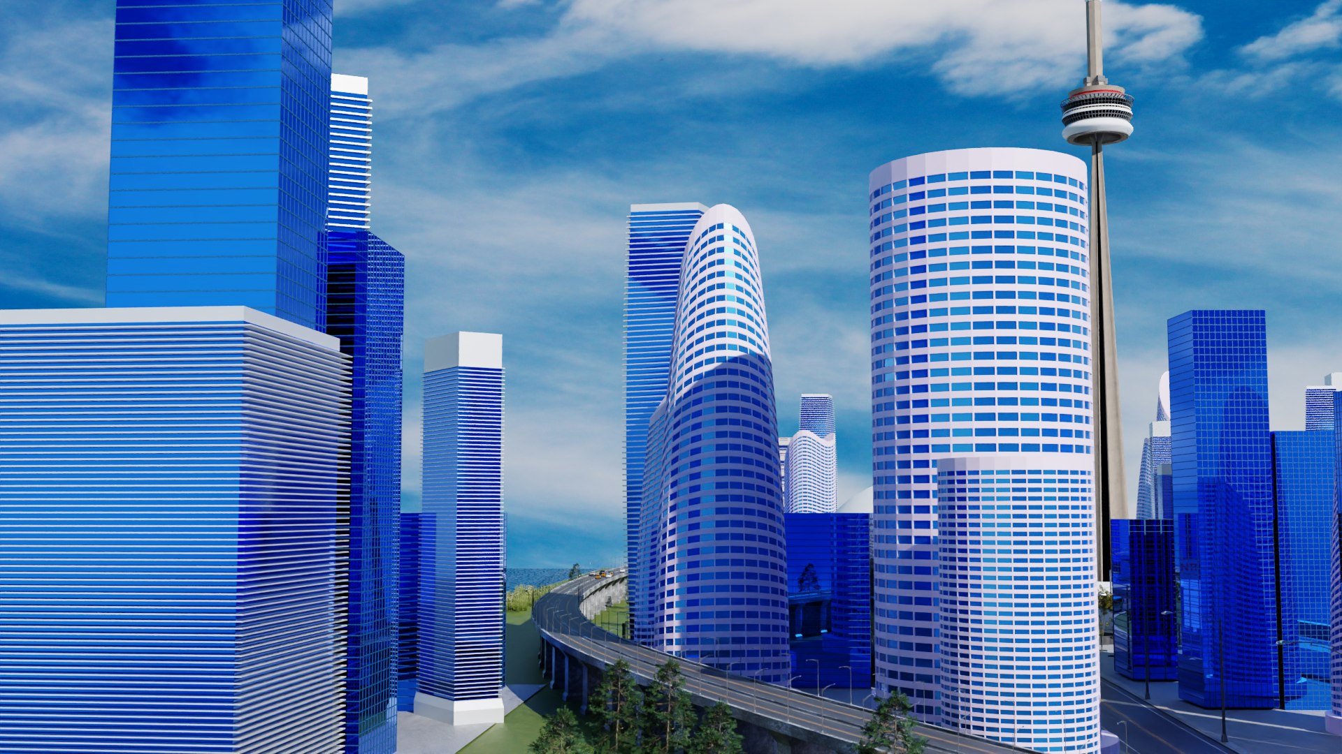 3D CN Tower Toronto City Canada 3D Model - TurboSquid 2037224