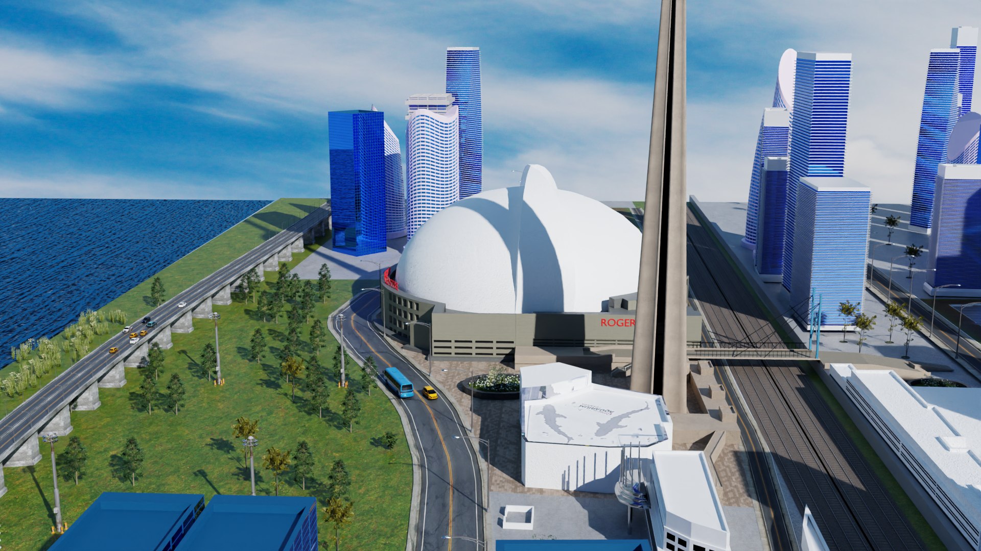 3D CN Tower Toronto City Canada 3D Model - TurboSquid 2037224