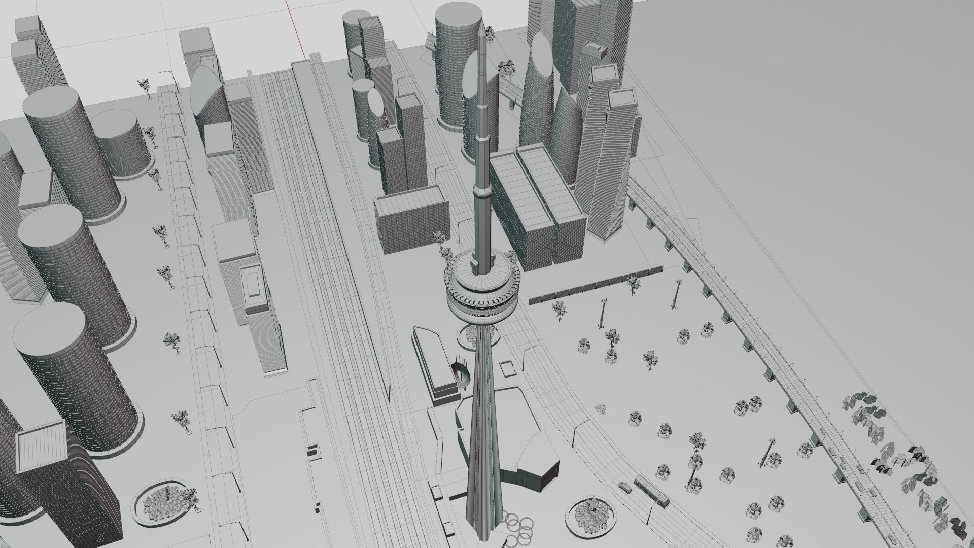 3D CN Tower Toronto City Canada 3D Model - TurboSquid 2037224