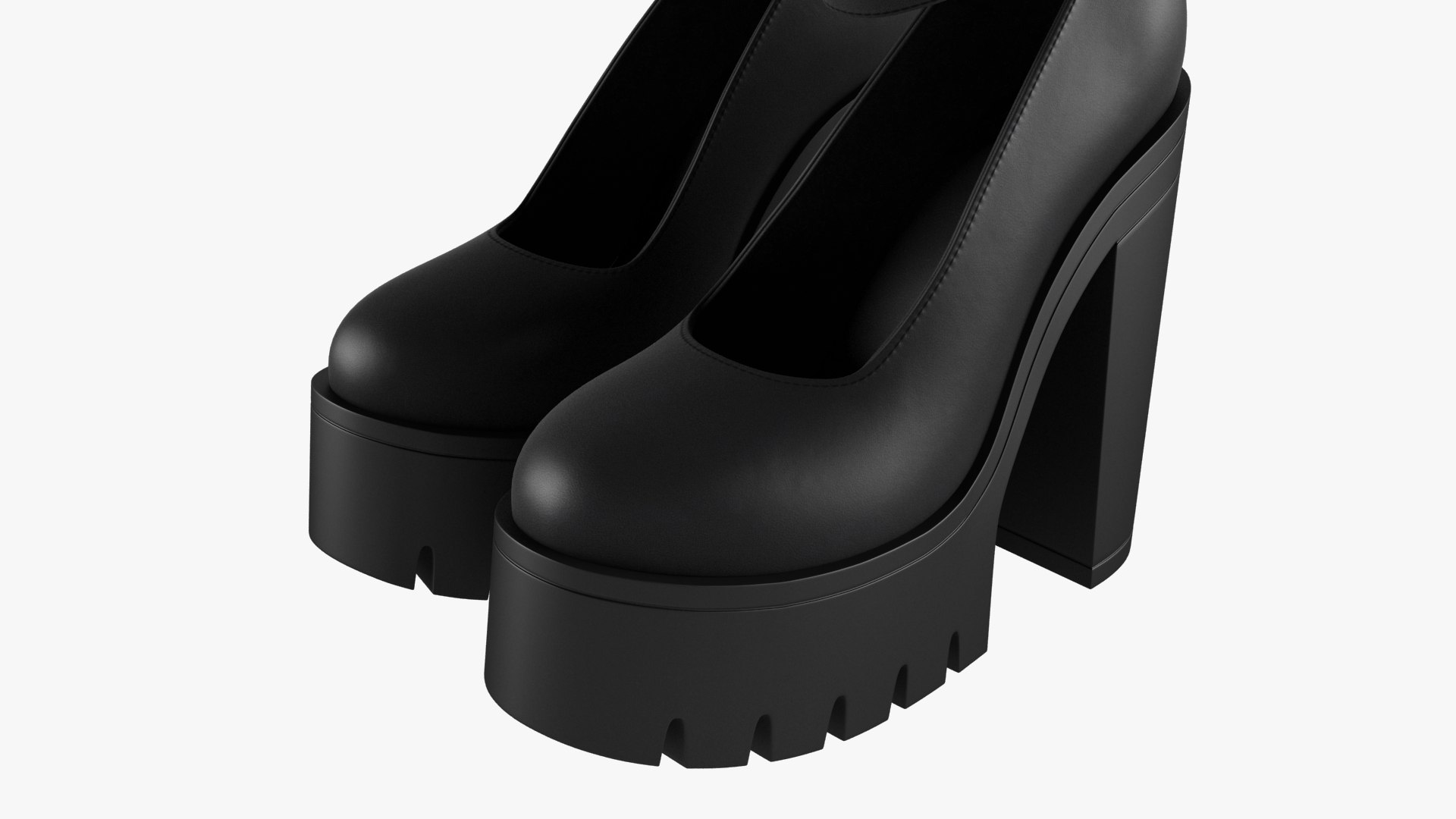 Heels Platform Shoes 3D Model - TurboSquid 1585330