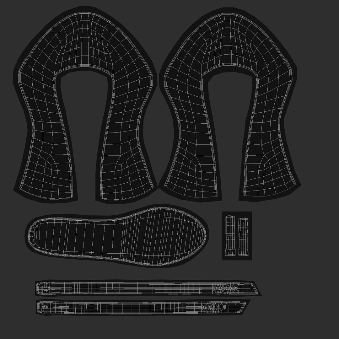 Heels Platform Shoes 3D Model - TurboSquid 1585330