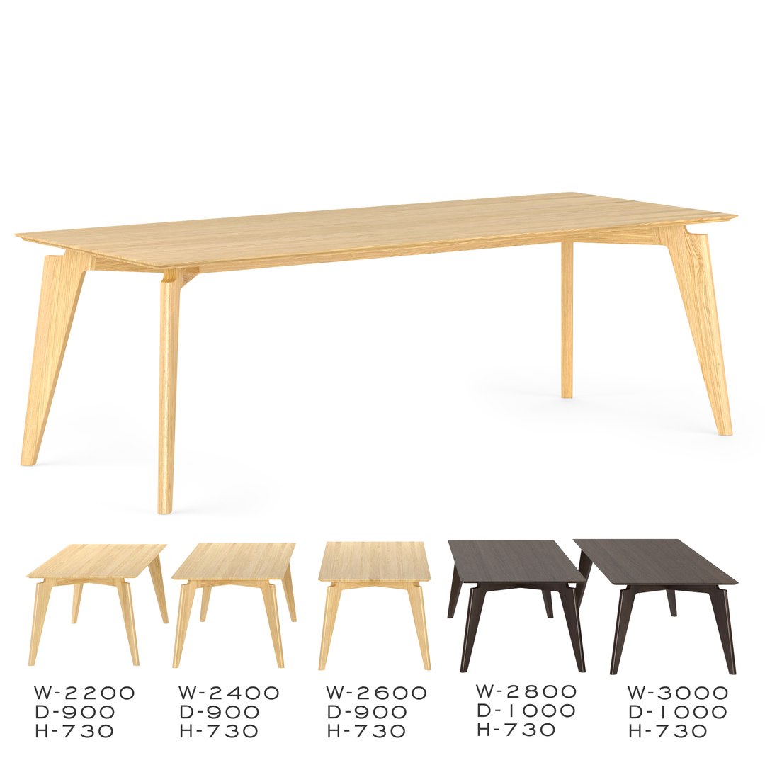 Dining Table Takushi 3D model - TurboSquid 1940363