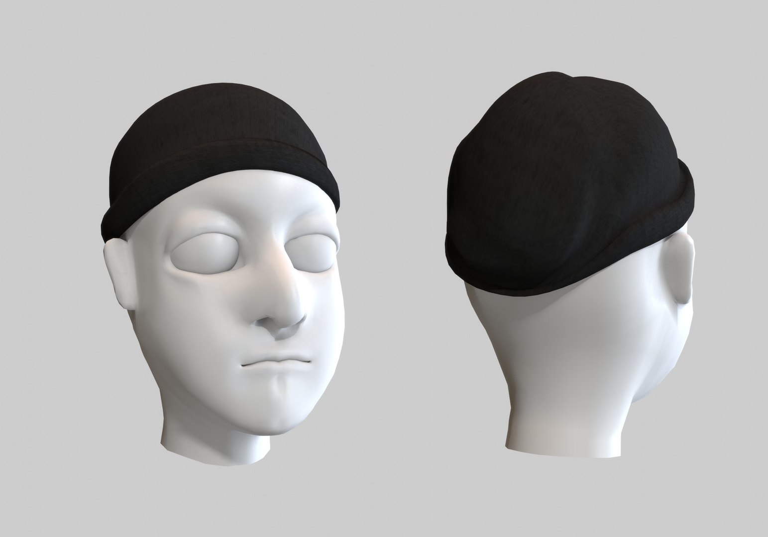 Black Bonnet 3D Model - TurboSquid 1896310