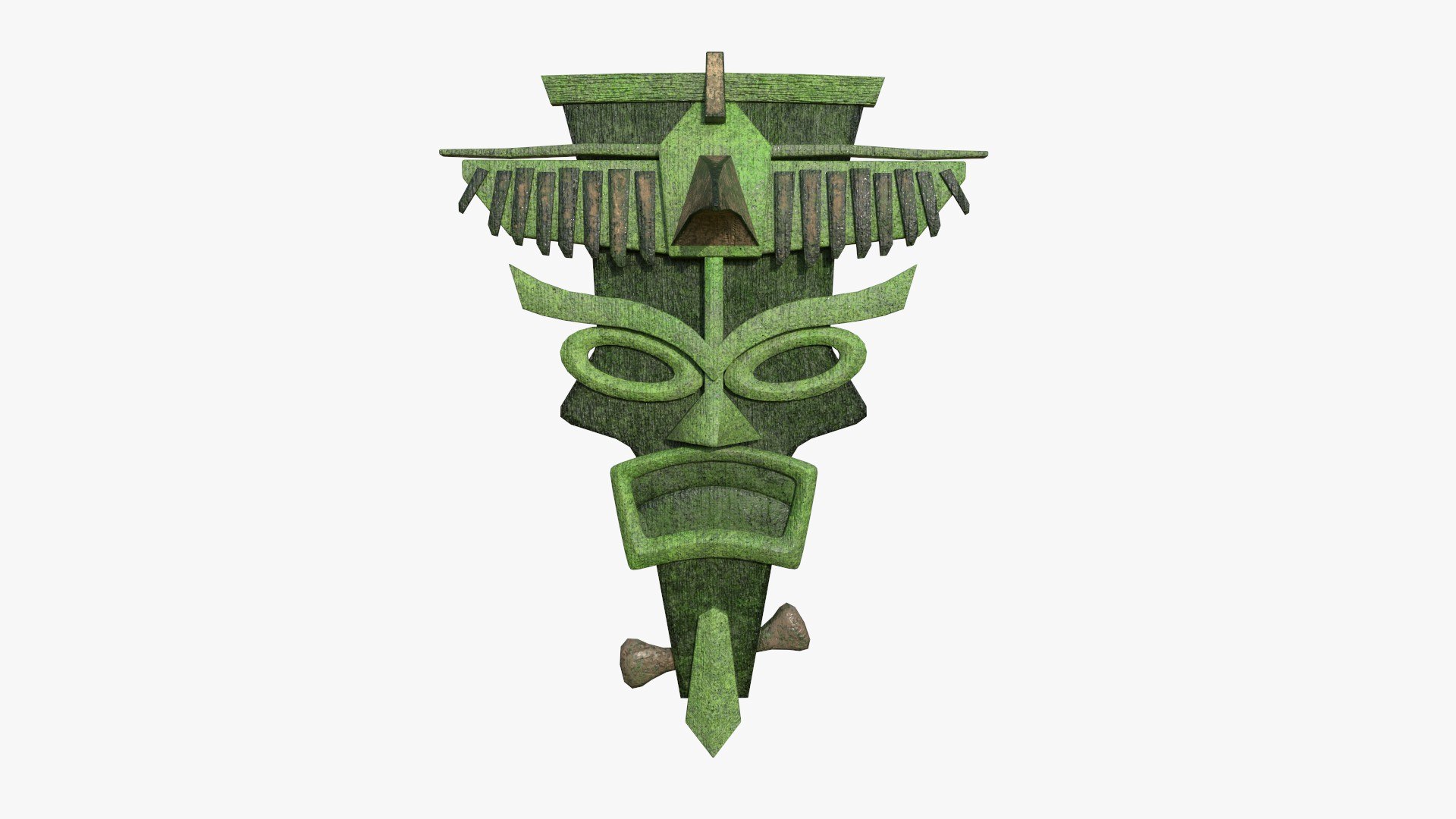 3D Tribal Mask C08 Full Mud - Costume Character Design model ...