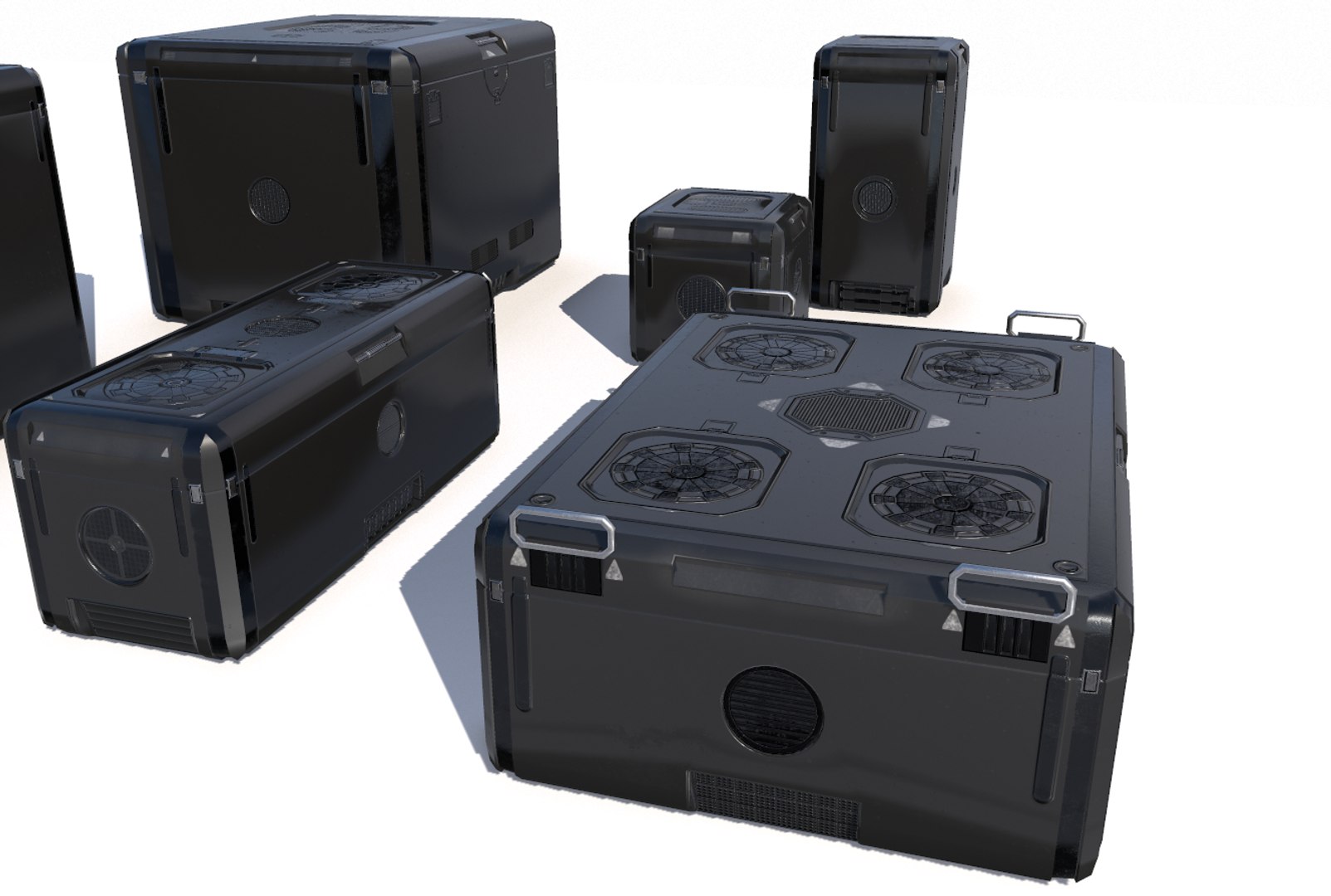 Futuristic Cargo Storage Crate 3D - TurboSquid 1444301