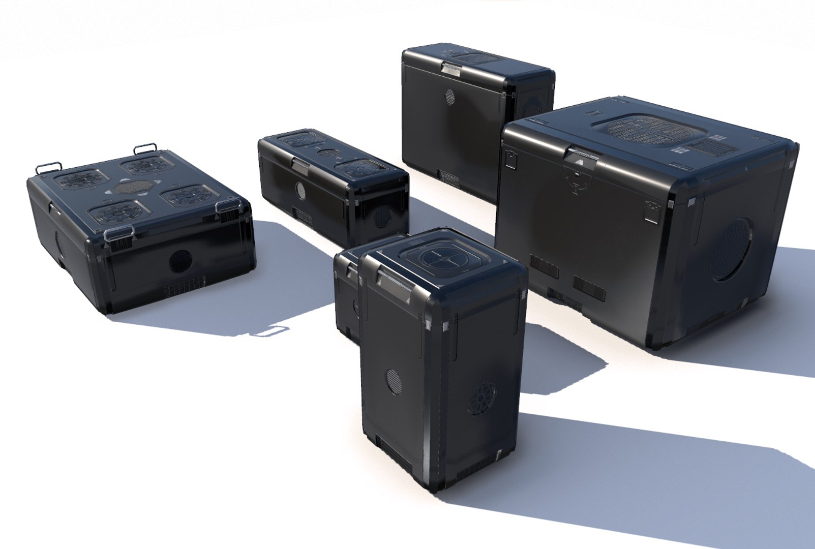 Futuristic Cargo Storage Crate 3D - TurboSquid 1444301