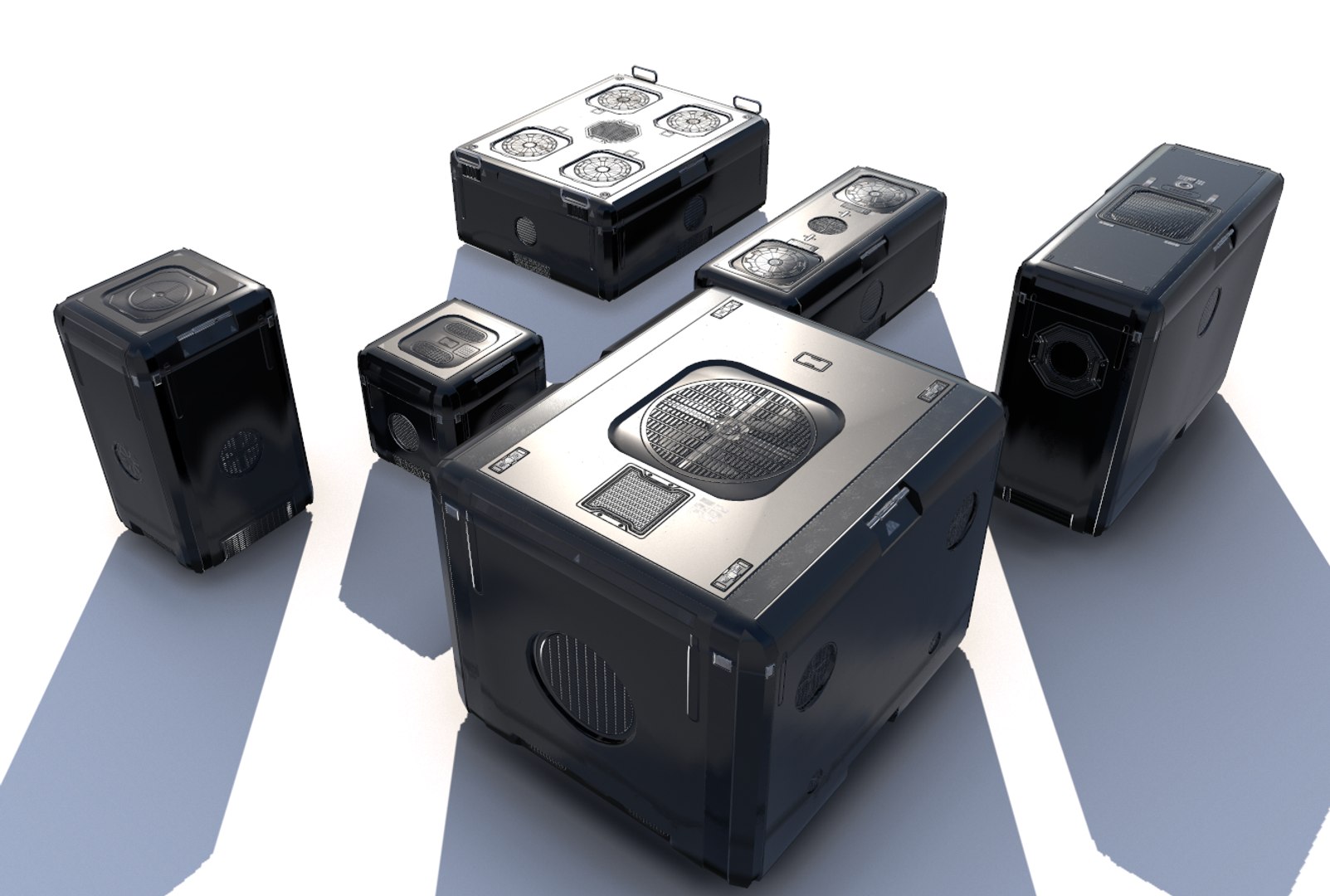 Futuristic Cargo Storage Crate 3D - TurboSquid 1444301