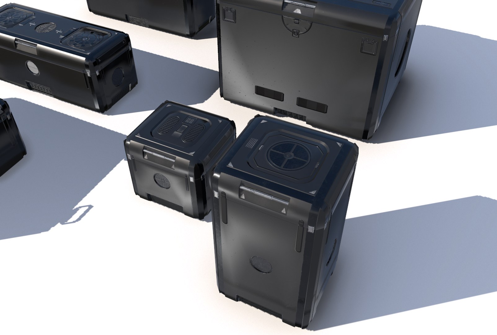 Futuristic Cargo Storage Crate 3D - TurboSquid 1444301