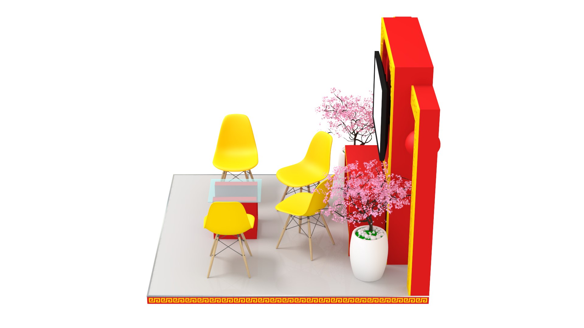 3D Stand Booth Imlek Chinese New Year 3x3 M Model - TurboSquid 1849252