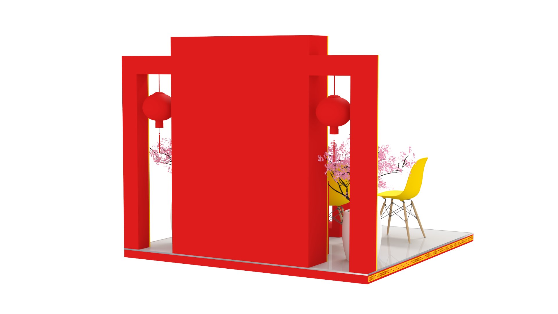 3D Stand Booth Imlek Chinese New Year 3x3 M Model - TurboSquid 1849252