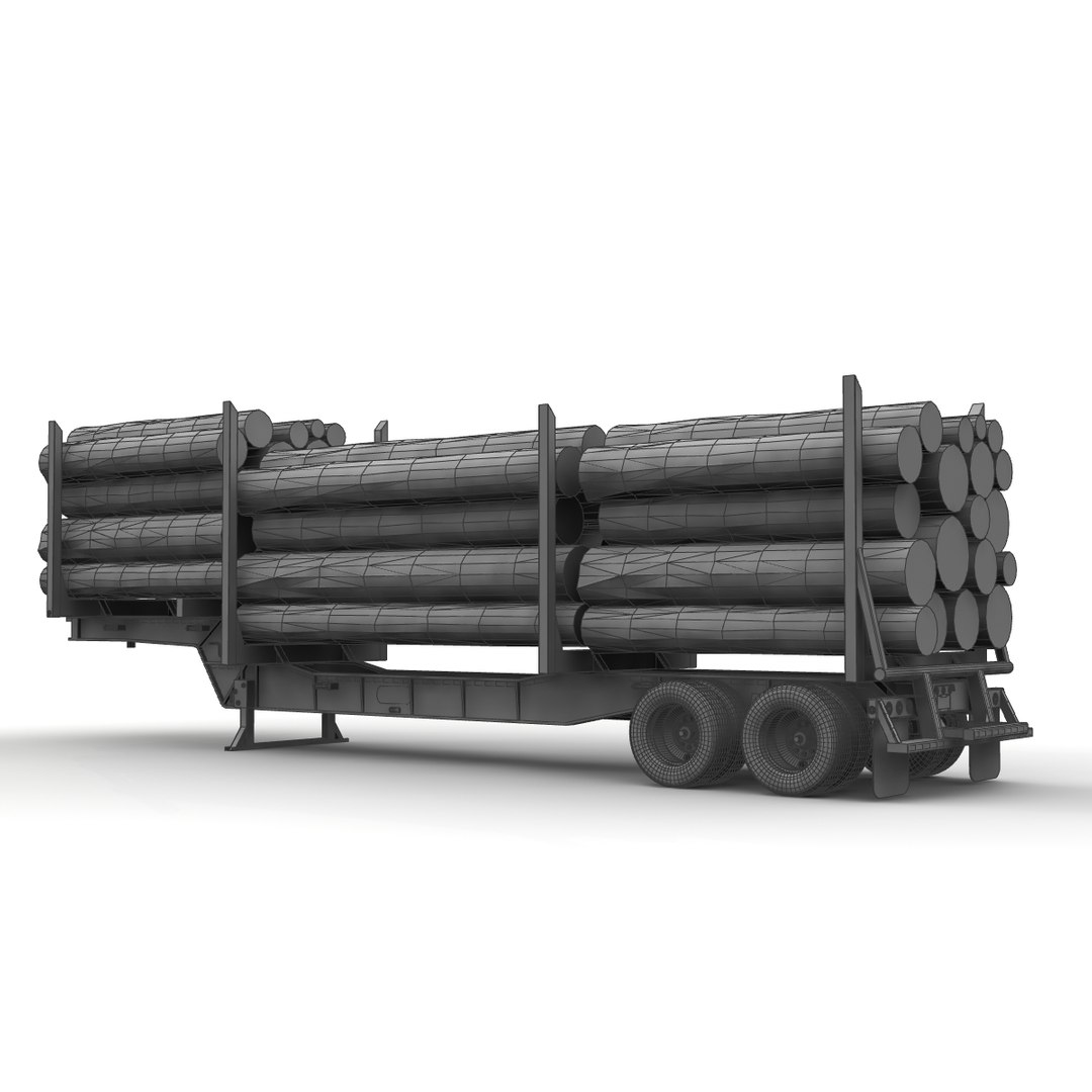 3d Model Of Logger Trailer Logging