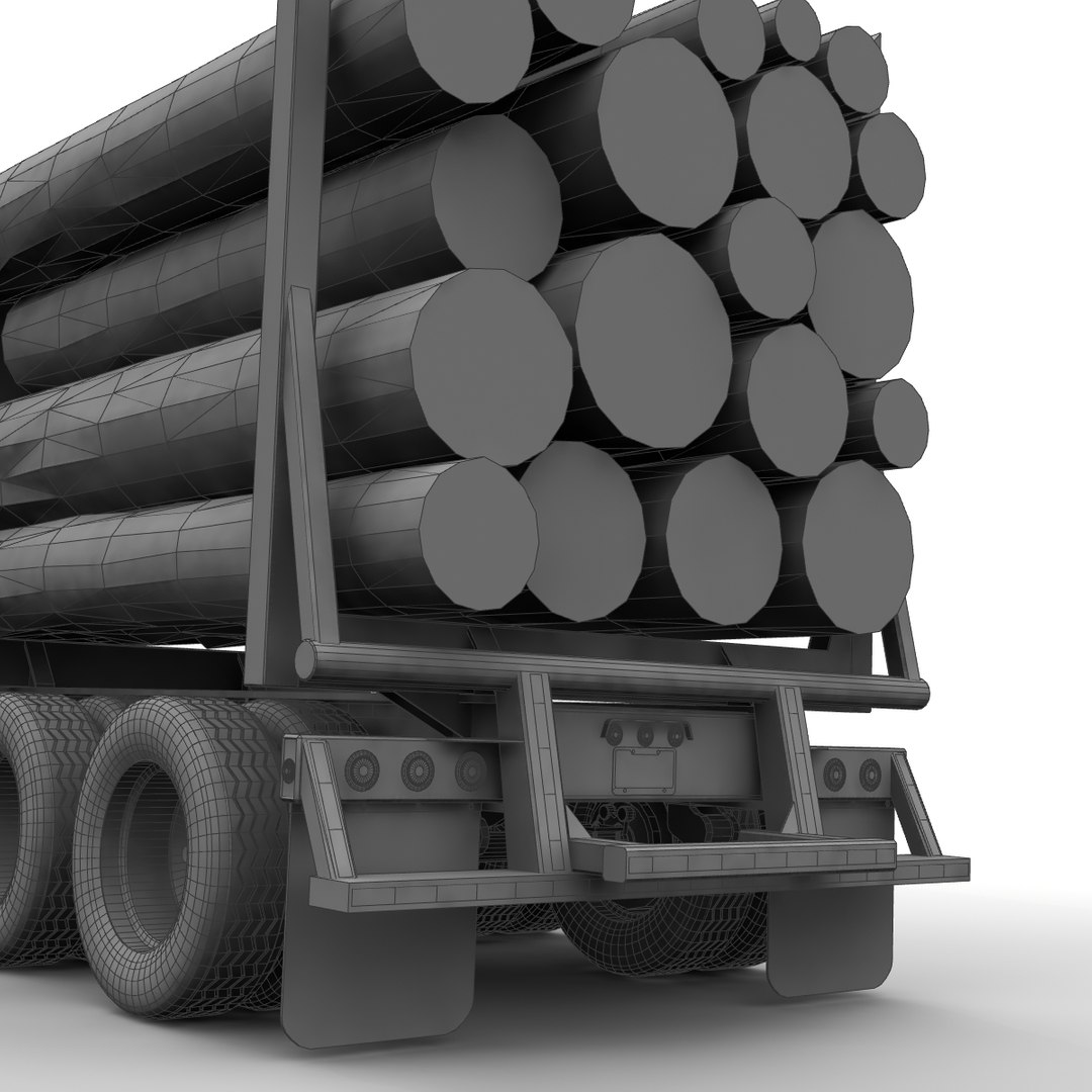 3d Model Of Logger Trailer Logging