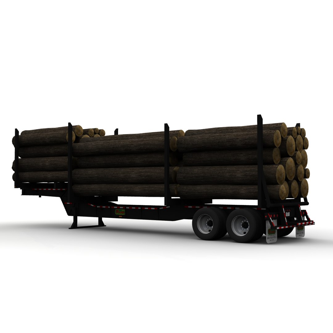3d Model Of Logger Trailer Logging