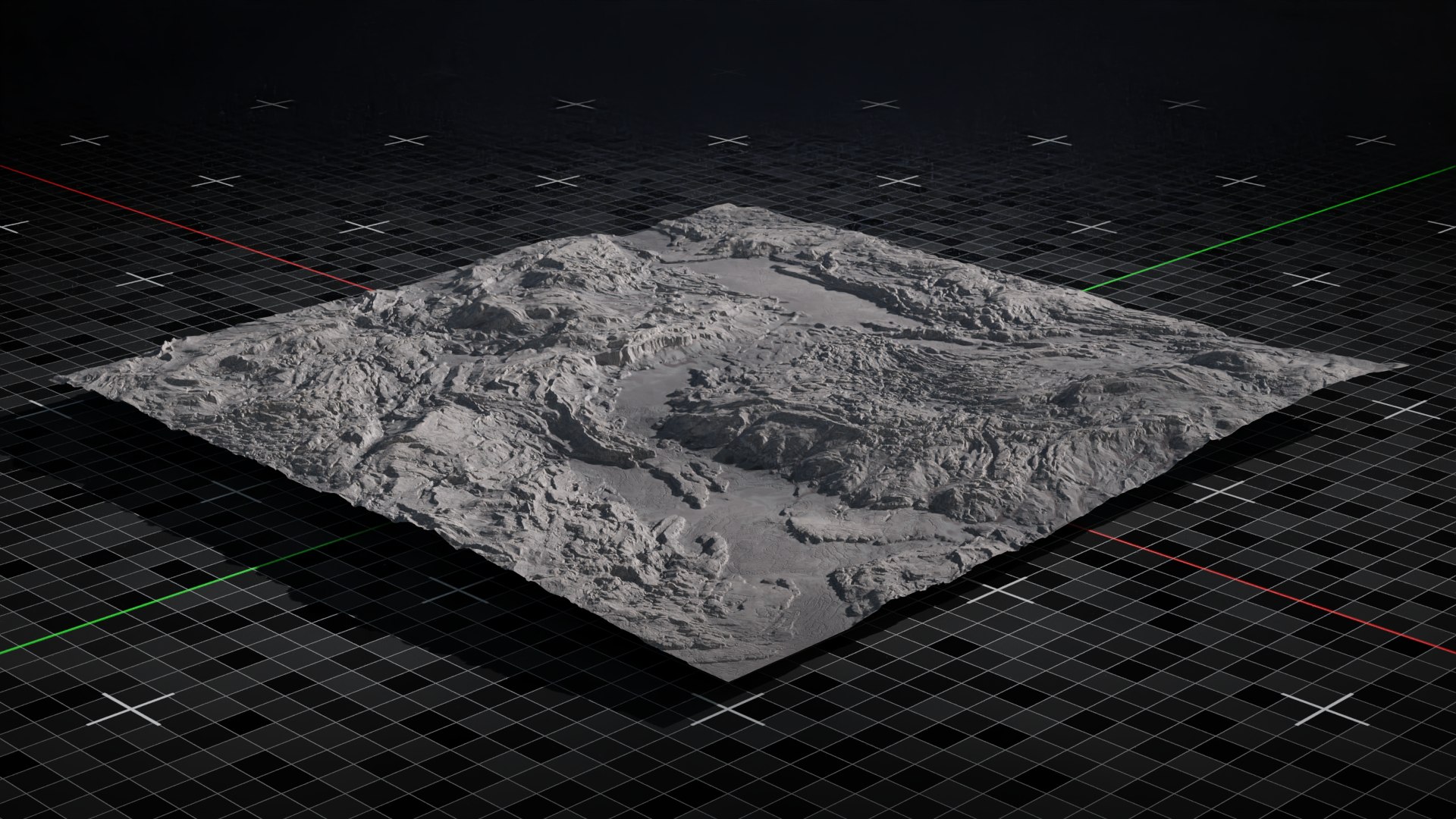 3D Model Volcano Terrain Flat Version 7 - TurboSquid 2192163