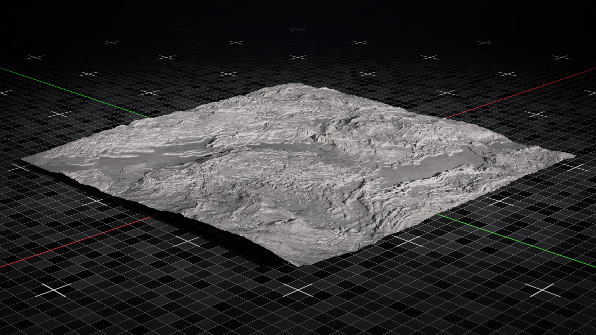 3D Model Volcano Terrain Flat Version 7 - TurboSquid 2192163