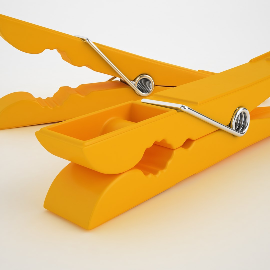 3D Plastic Clothespin Clothes Model - TurboSquid 1366121